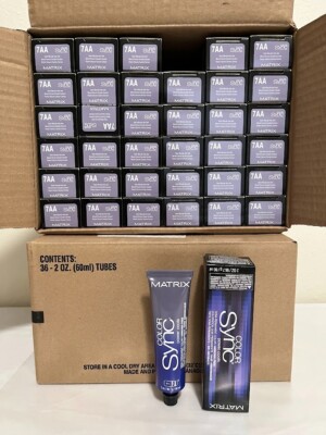 36 Matrix Color SYNC 7AA Dark Blonde Ash Ash 2 oz ea Demi-Permanent ...