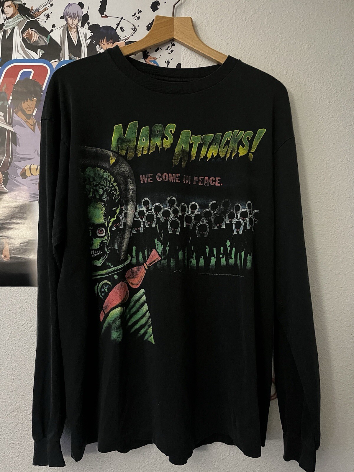 VERY RARE Vintage 1996 Mars Attacks! Long Sleeve Shir… - Gem