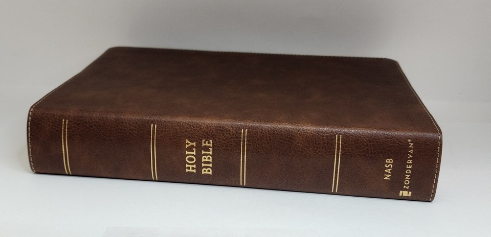 NASB Single-column Reference Bible - Leathersoft Brown - New American ...