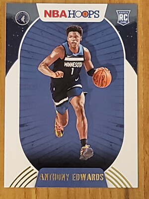 2020 21 NBA HOOPS GOLD#216 ANTHONY EDWARDS🔥 ROOKIE CARD MINNESOTA ...