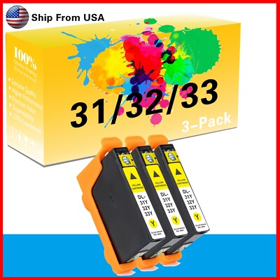 3-Pack of Yellow 31 32 33 34 Toner Cartridge for 331-7380 Laser Printer ...