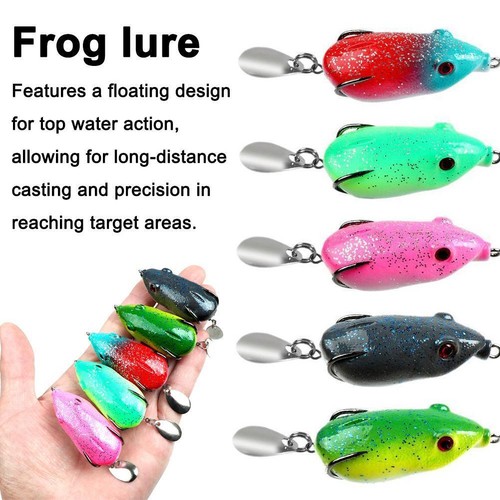 Micro Frog Top Water Soft Fishing Lure Bait Floating N1L7 12g/5.5cm ...