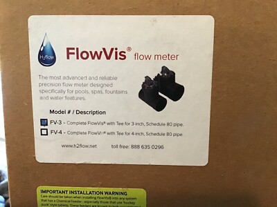 NEW FlowVis FV-3 Flow Meter with Tee 3" Schedule 80 Pipe | eBay