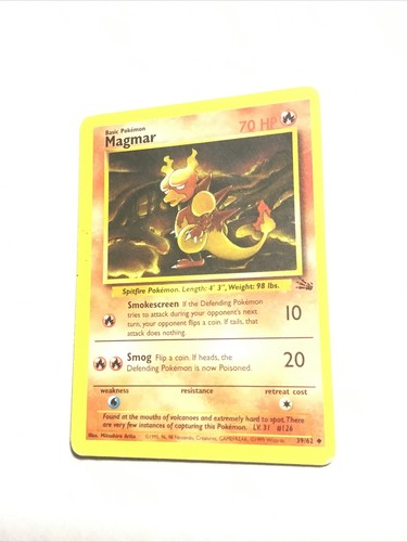 MAGMAR - 39/62 - Fossil - Pokemon Card - HP | eBay