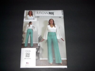 Know Me Pattern ME2043 Misses' Chic Bodysuit and Wide Legged Pants 16 ...