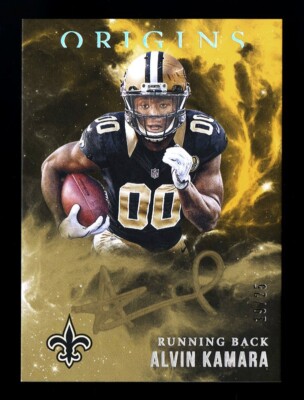 2017 PANINI ORIGINS ALVIN KAMARA AUTOGRAPHED ON ROOKIE CARD 19/25 HQ ...