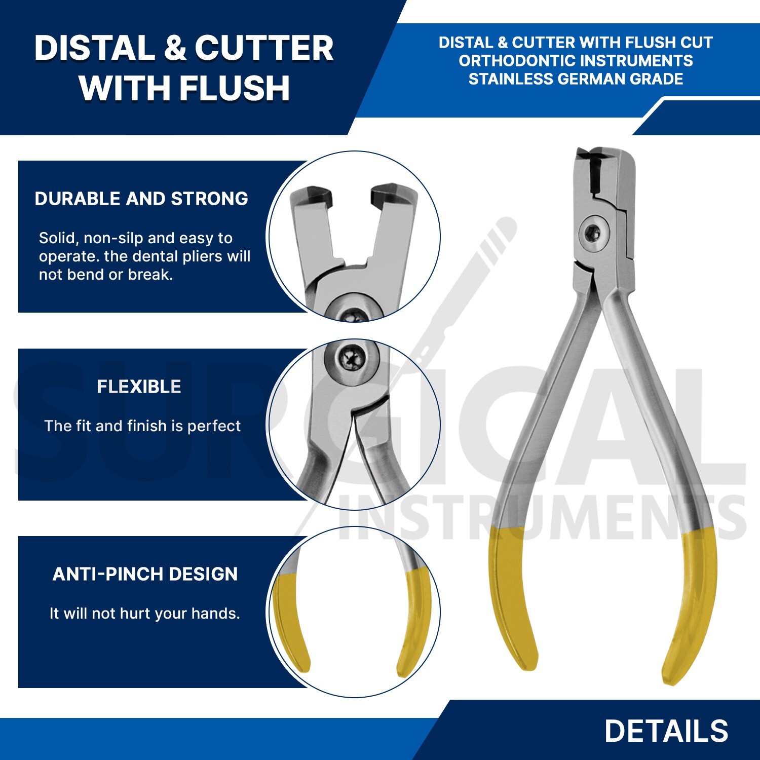 TC Tip Distal End Cutter Flush Cut Wire Dental Orthodontic Plier German ...