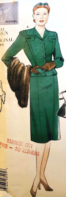 Vogue 2198 Vintage 1944 WWII retro 40s cosplay Jacket Skirt Misses 12 ...