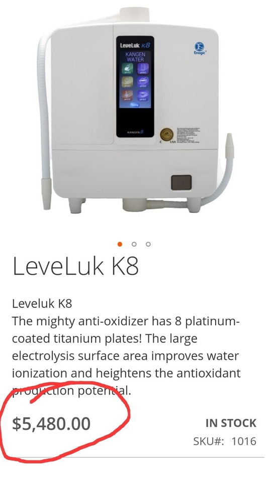 Kangen Enagic Leveluk K8 Water Filter Machine, Alkaline water filter ...