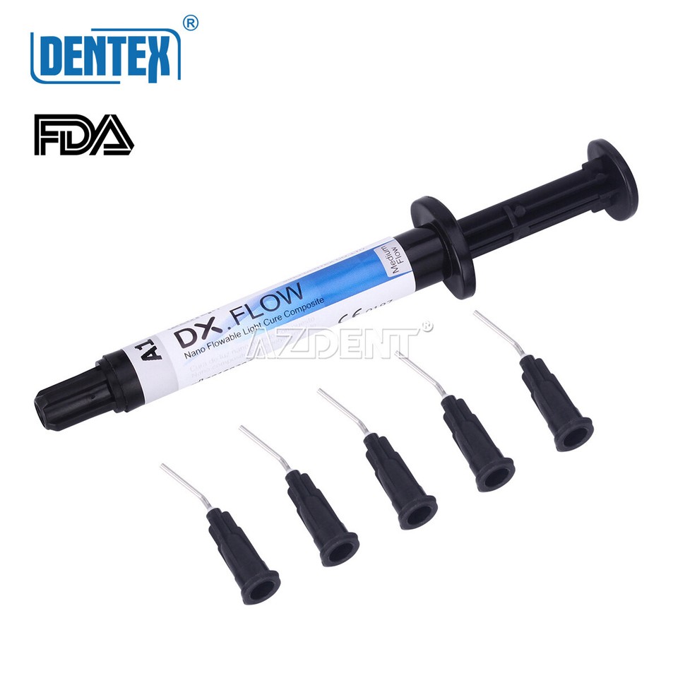 DENTEX DX.FLOW Dental Flowable Light Cure Composite Resin 3g/Kit Medium Flow | eBay