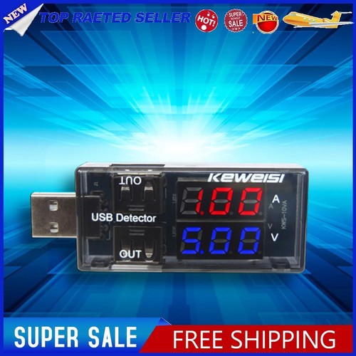 USB Charger Current Voltage Charging Detector Battery Voltmeter Ammeter ...
