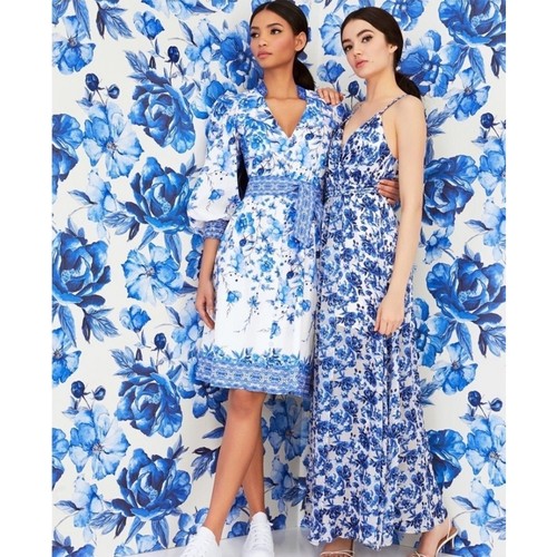 $733 Alice + Olivia Shanley Button-Front Midi Dress Waist TiesGreek ...
