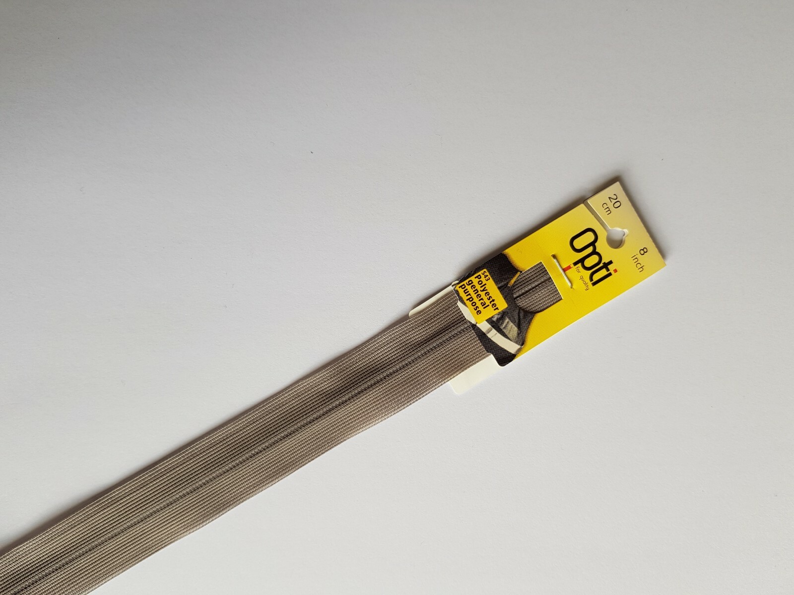 OPTI S43 Concealed/Invisible Closed End Zips, teardrop puller for Light ...