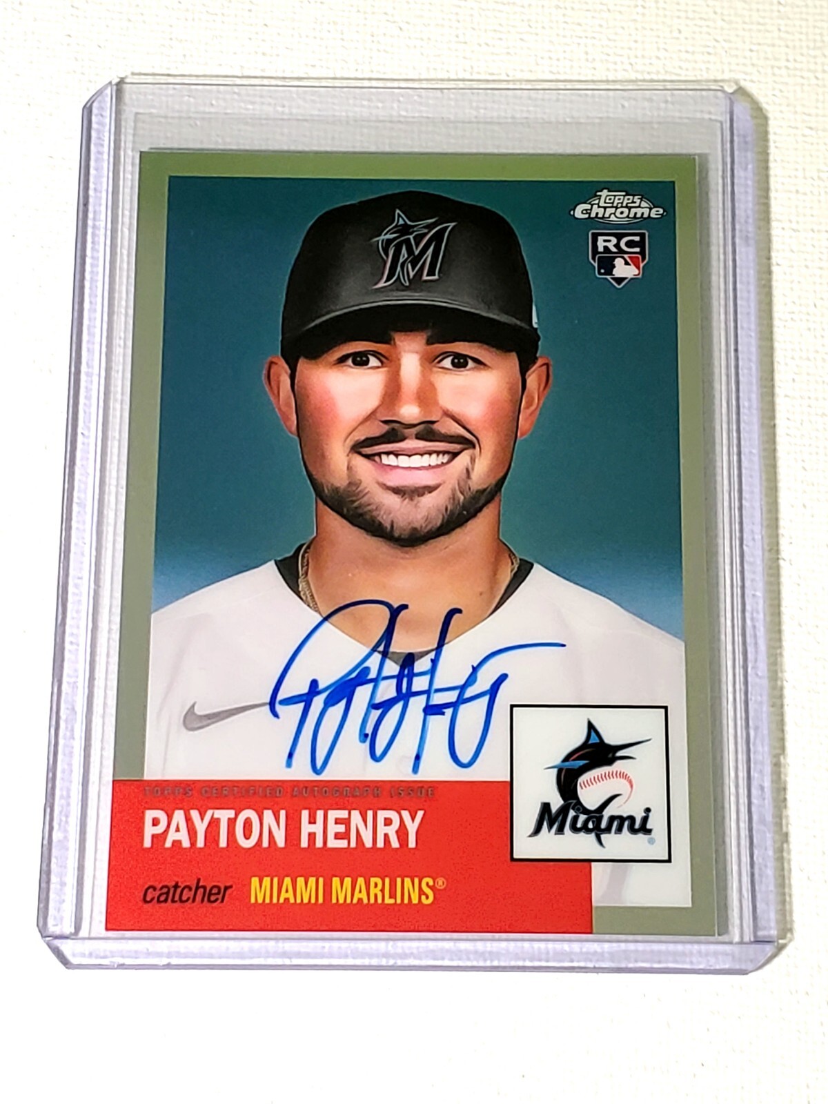 Payton Henry RC 2022 Topps Chrome Platinum Anniversary On-Card Auto # ...