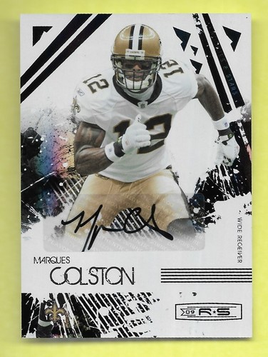 MARQUES COLSTON 2009 DONRUSS R & S FOIL SP AUTOGRAPH AUTO CARD #'D/ 100 ...