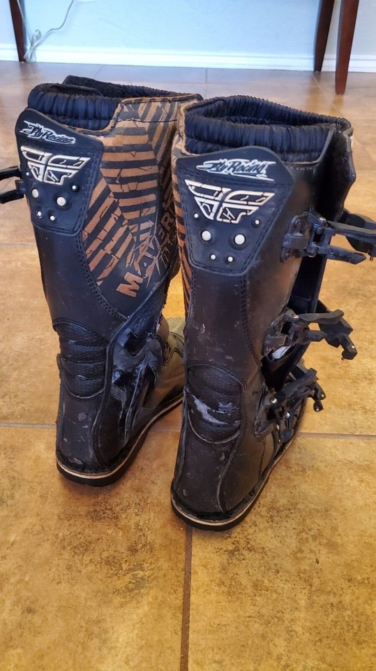 Fly Racing Maverick MX Motocross ATV Boots Adult Size 7 | Black & Brown ...