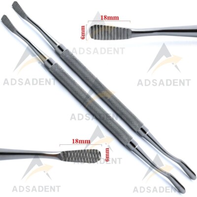 2 Dental Bone File Miller Filler Cross-Cut-Straight Surgical Instrument ...