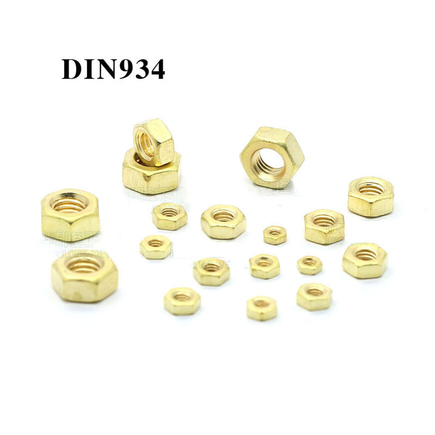 Hex Nuts BRASS M0.8 M1.0 M1.2 M1.4 M1.6 M2 M2.5 M3 M4 M5 M6 Full Nut ...