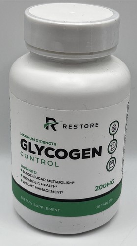 Restore Glycogen Control Blood Capsules 200 MG 30 Tablets. EXP : 11/25 ...