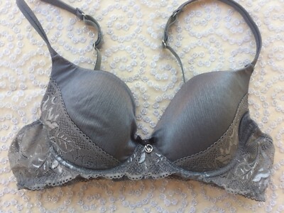 Lormar Bra size it 2b us 32b eu 70b gray padded underwired | eBay