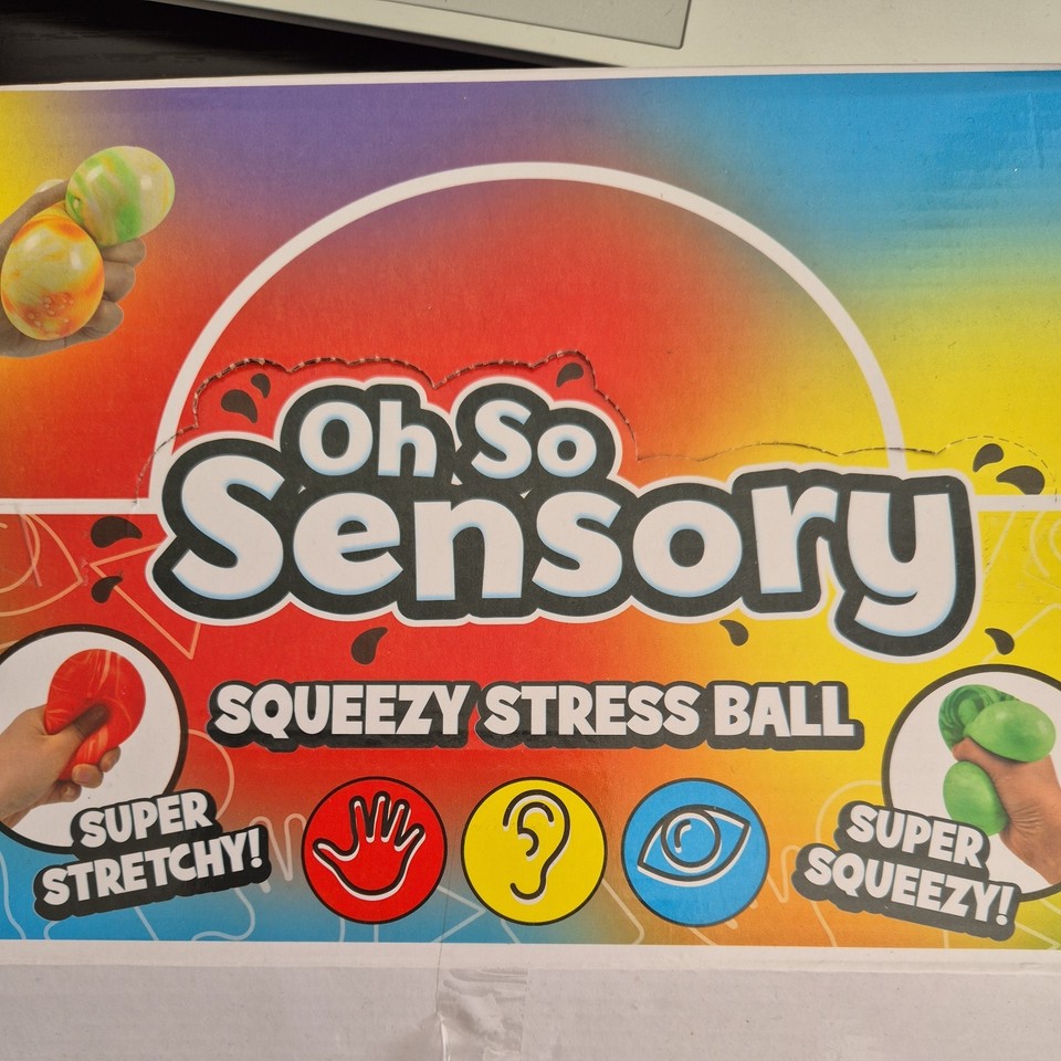 Full box of 12 Oh So Sensory Squeezy Stress Balls Fidget Toy For Kids ...