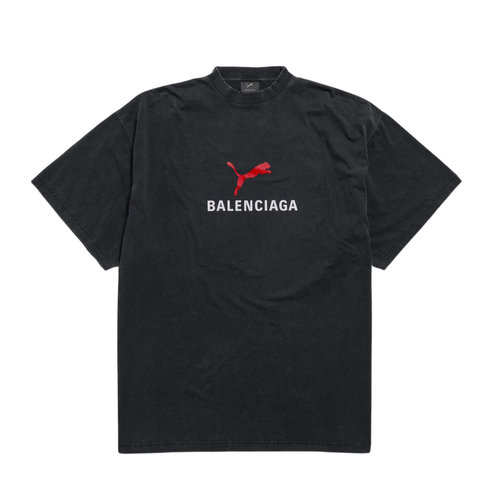 Balenciaga Black Logo T-Shirt | Men’s Small | Oversized Streetwear Tee ...