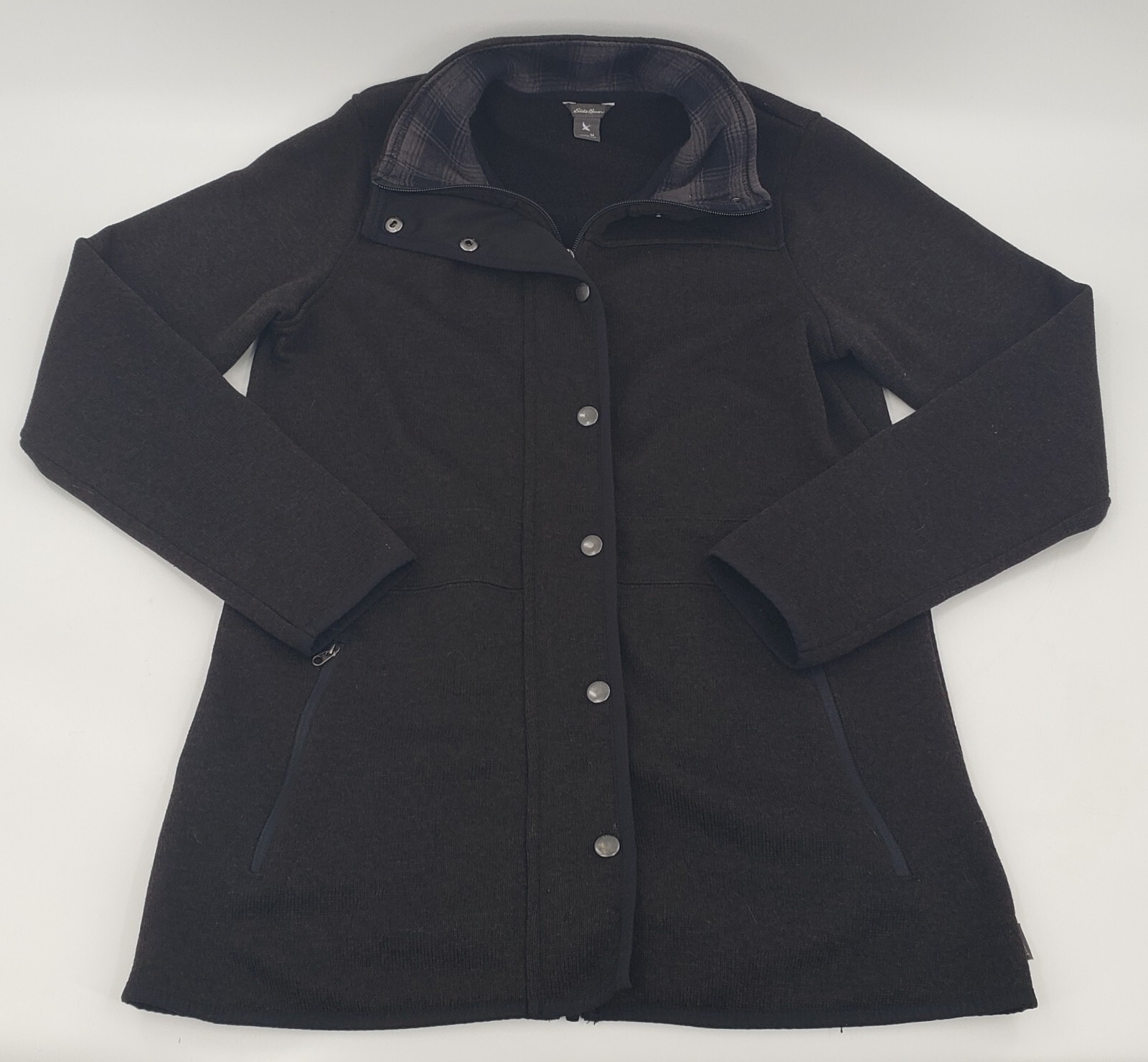 Eddie Bauer Women's M Radiator Knit Jacket Black | eBay