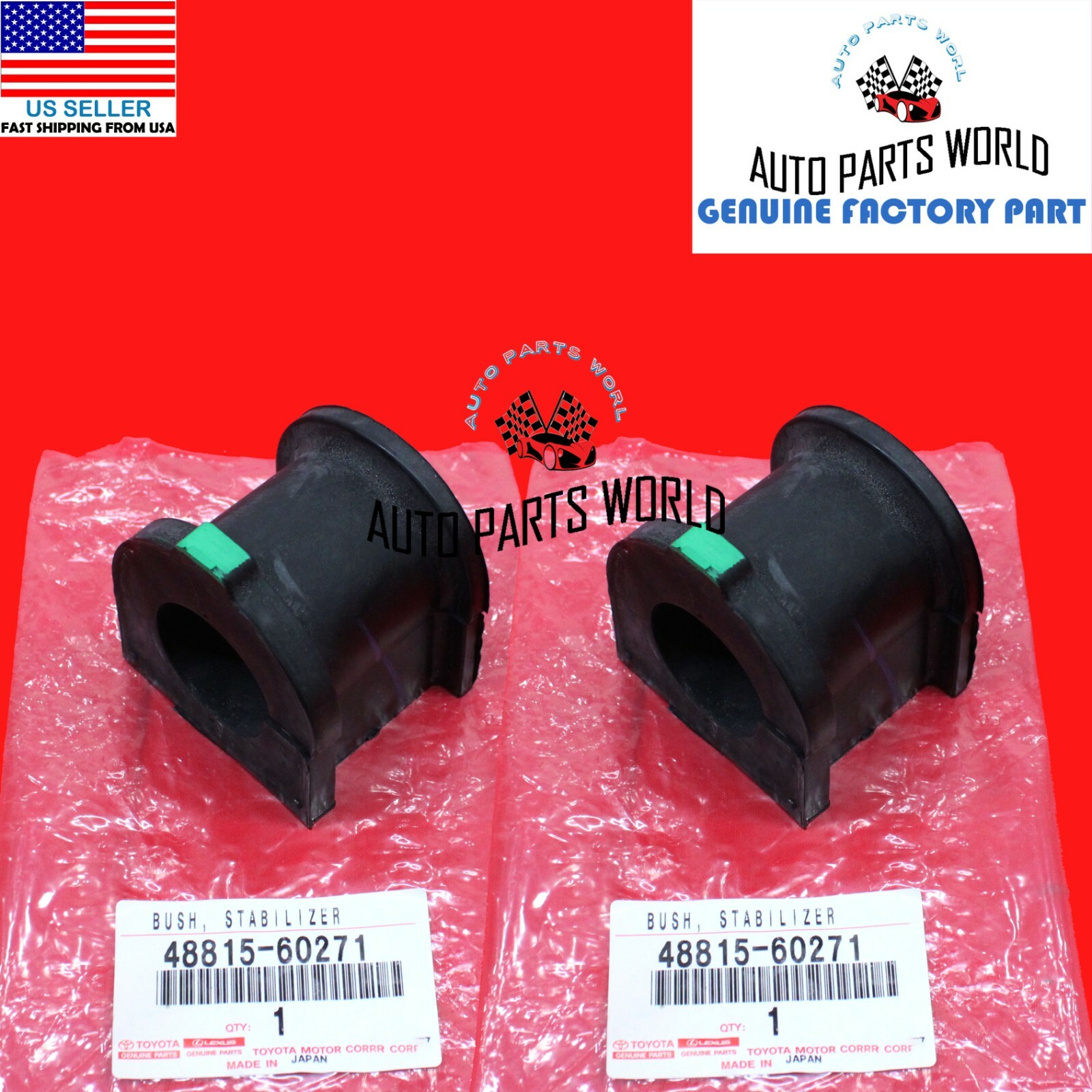 GENUINE OEM LEXUS 2008-2021 LX570 FRONT STABILIZER BAR BUSHING SET ...