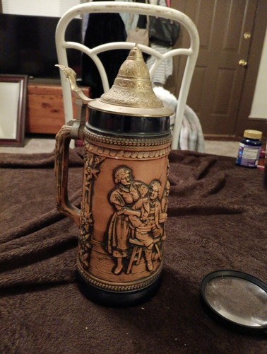 Antique Gerz Vintage Marked 1862 Germany 11.5" Cobalt blue Beer Stein ...