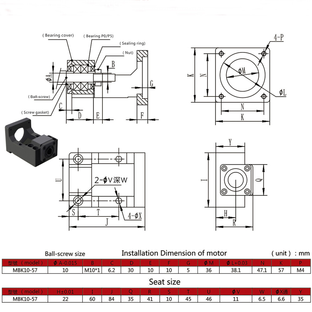 Nema 23 57 Stepper Servo Motor Integrated mounts bracket Support Holder ...