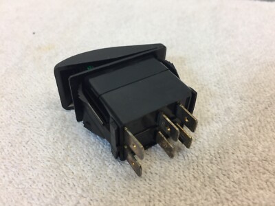 Carling Tech Lighted MOMENTARY Switch 20A 12V 6 PIN GREEN MARINE RV ...