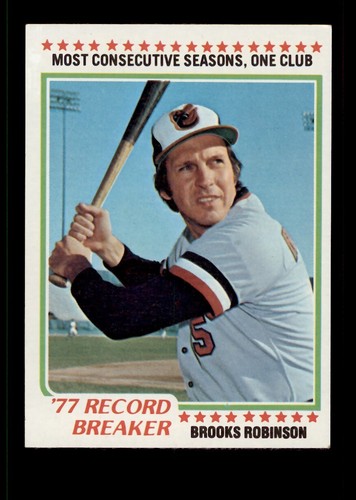 1978 TOPPS #4 BROOKS ROBINSON RECORD BREAKER MOST CONSECUTIVE SEASONS ...