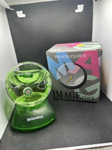 RARE Vintage Heineken Beer Promo Image Clock Liquid Star NOS | eBay
