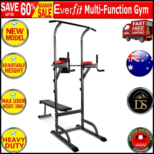 Everfit Power Tower Weight Bench Pull Up Multi Station Chin Up Fitness ...