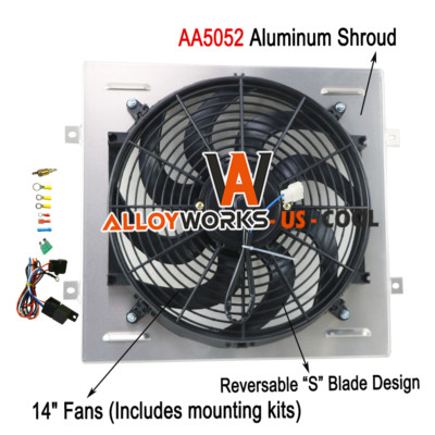 Electric Radiator Fan+Shroud Fit 1965 66 Ford Mustang 60-65 Ford ...