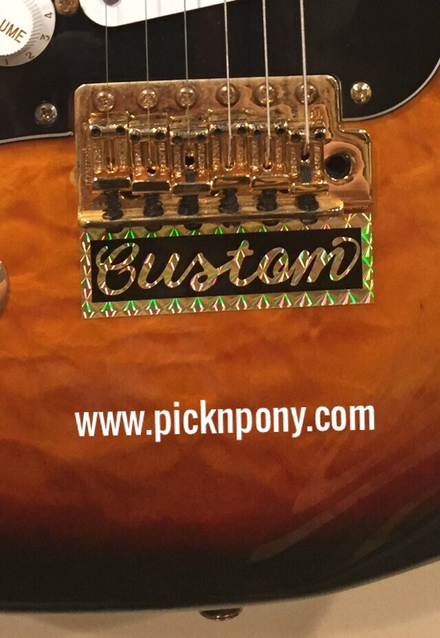 GOLD SRV Custom Decal 1st First Wife Guitar Sticker Stevie Ray Vaughan ...