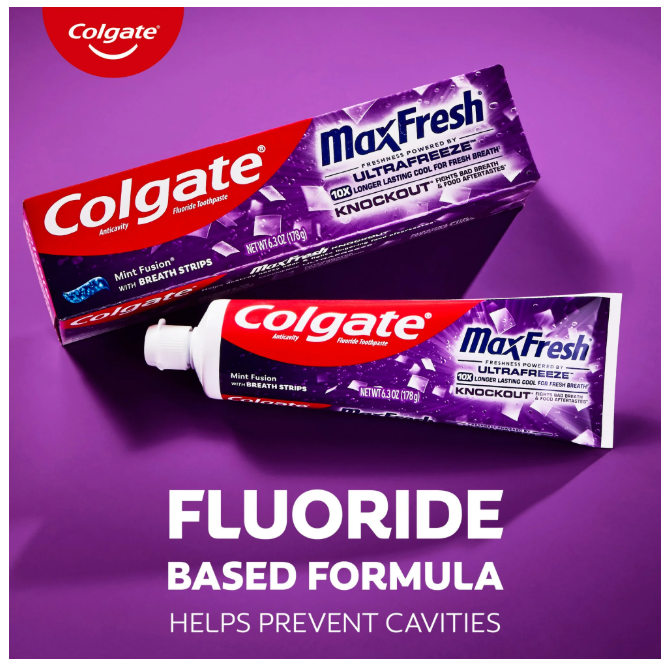 Colgate MaxFresh Knockout Mint Toothpaste, 3 Pack, 6.3 oz | eBay