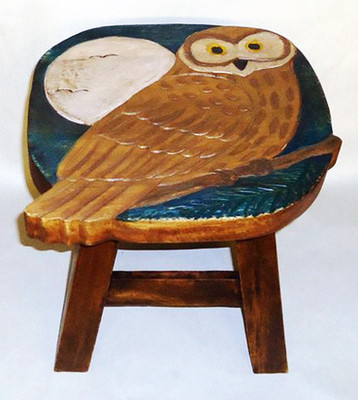 OWL WOOD FOOTSTOOL - OWL FOOT STOOL | eBay