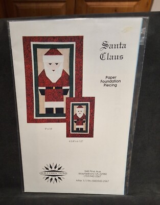 Santa Claus Christmas Quilt Directions 2 Sizes 1995 New | eBay