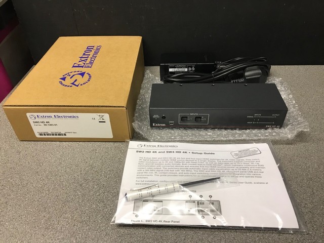 Extron SW2 HD 4K Two Input HDMI Video Switcher - Black (60-1483-01) for ...