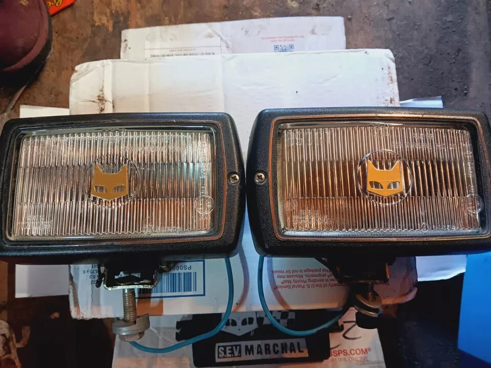 Vintage SEV Marchal 850 Series GT Clear Fog Lights w/Black Housings ...