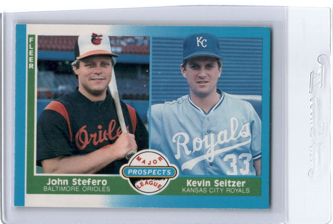 KEVIN SEITZER / JON STEFERO 1987 FLEER PROSPECTS ROYALS ORIOLES K3 | eBay