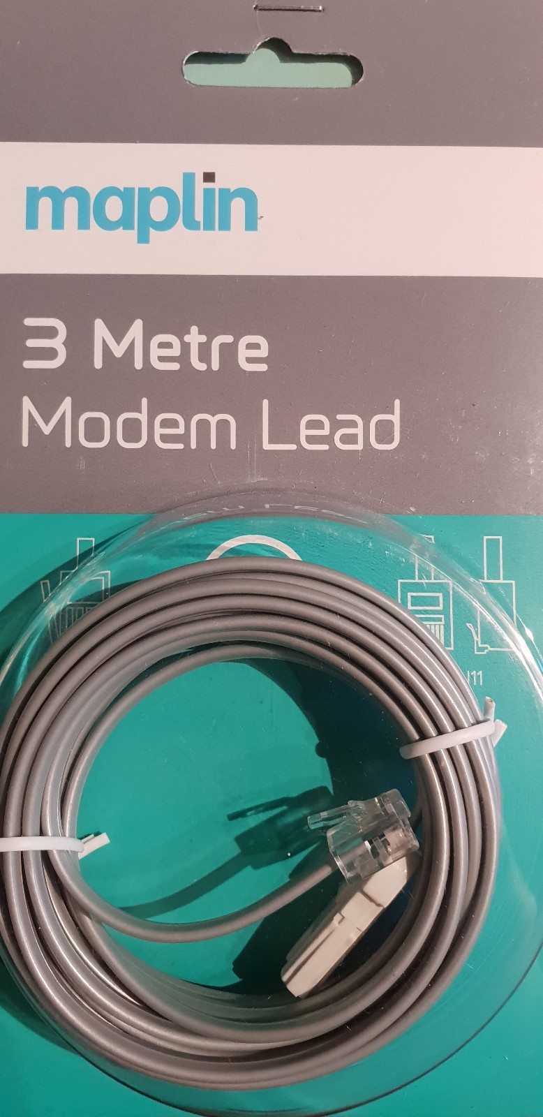 3m RJ11 to BT Modem Cable Lead Telephone Phone Plug BT Brand New | eBay