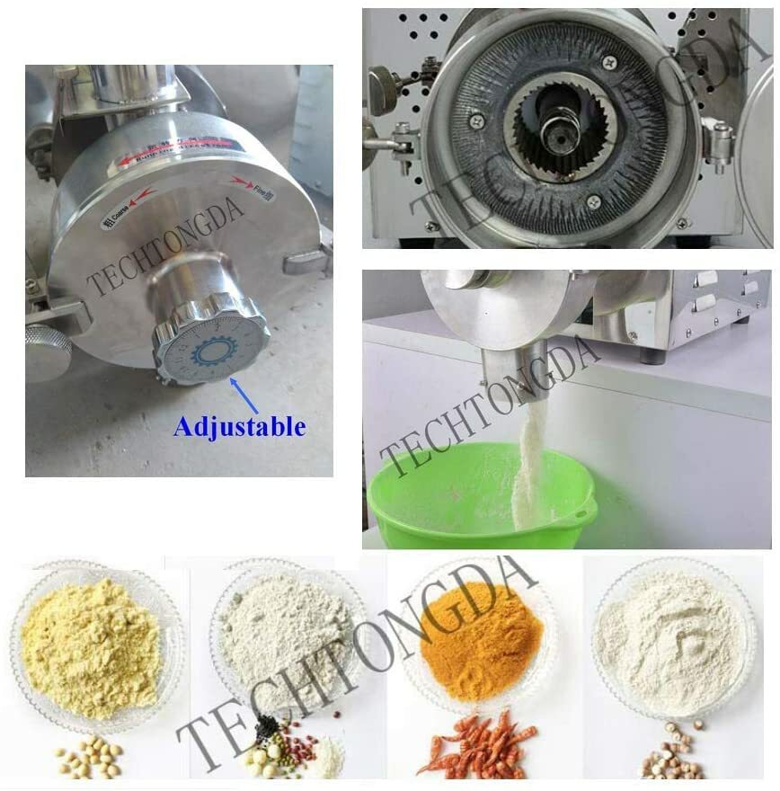 Stainless Hammer Mill Equipment Grain Grinder Pulverizer Powder ...