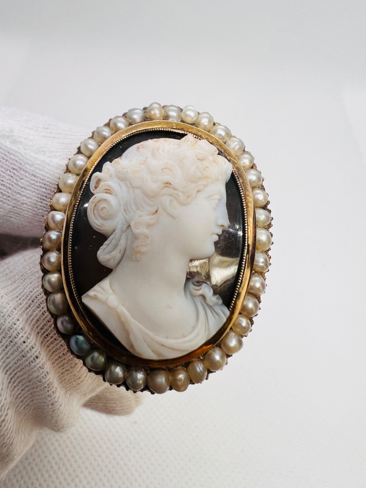 Vintage Victorian High Relief Museum Quality Greek God Demeter Agate ...