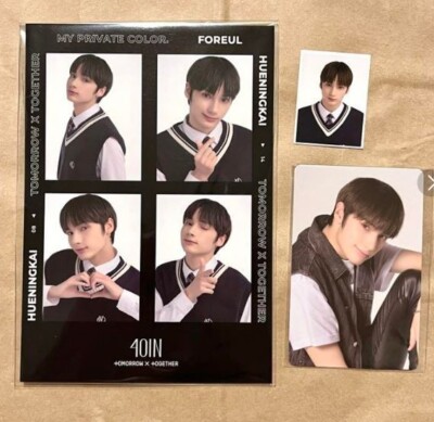 TXT HUENINGKAI 4OIN Postcard Photocard ID card Set of 3 Limited ...