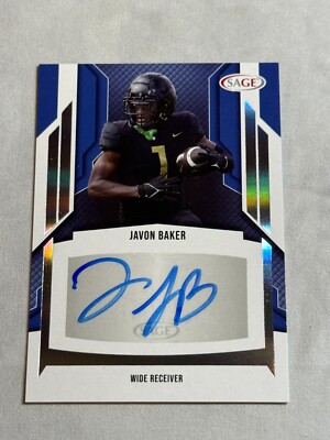 2024 Sage Hit Silver Javon Baker Auto #A-JB3 Patriots (A) | eBay