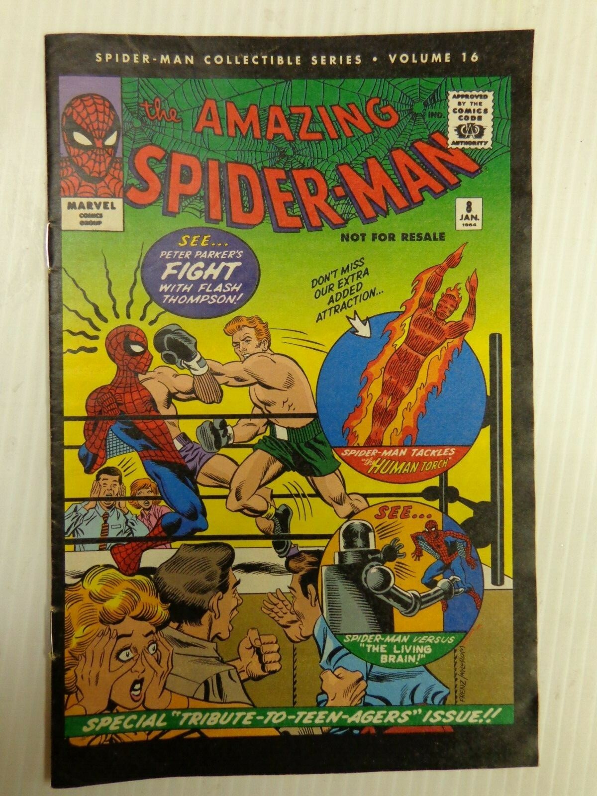 VINTAG MARVEL SHORT COMIC AMAZING FANTASY SPIDER-MAN REPRINT VOL.16#8 ...