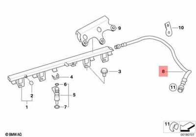 Genuine Fuel Hose BMW X1 E81 E82 E84 E87 E88 E90 E91 E92 E93 125i ...