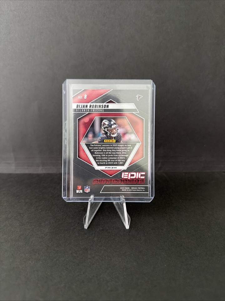 2025 Mosaic Football - Bijan Robinson Epic Performers Green Prizm #8 | eBay